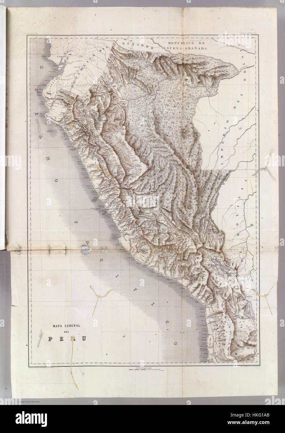 This 1865 map, titled 'Mapa General del Peru,' offers a comprehensive ...