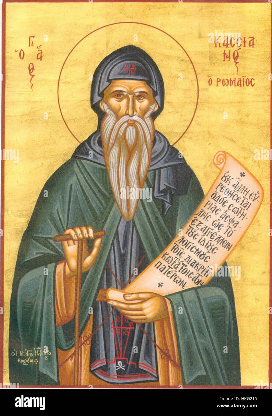 A portrait of John Cassian, a 5th-century Christian monk and theologian ...