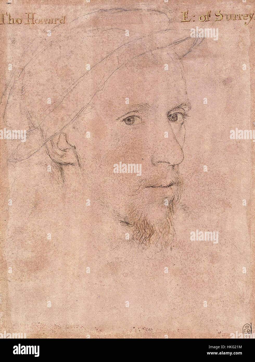 This portrait, attributed to a follower of Hans Holbein the Younger ...