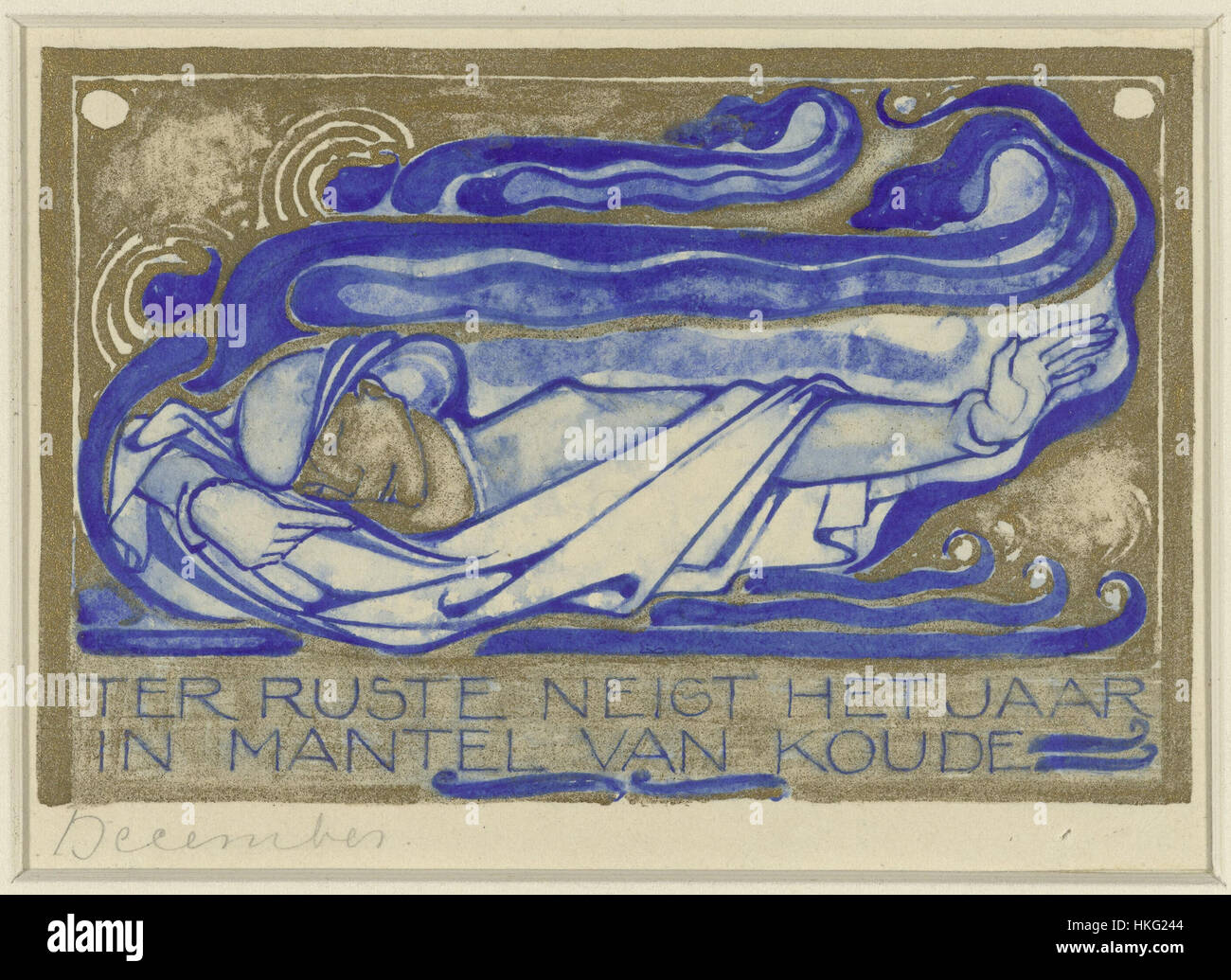 This 1930 painting by Willem Arondeus, titled *Ter ruste neigt het jaar ...