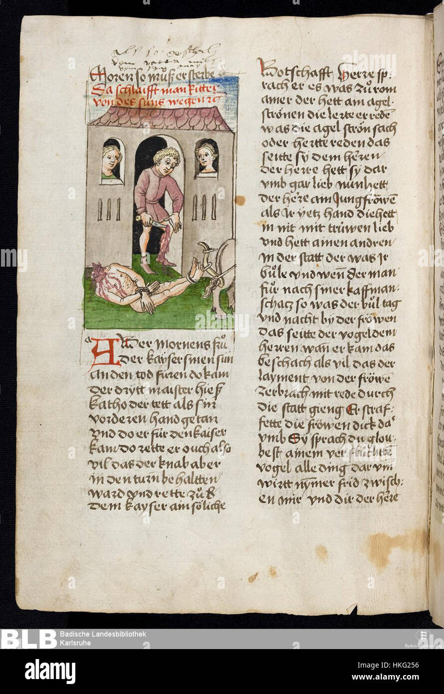 The *Gesta Romanorum*, a medieval collection of stories, is depicted in ...