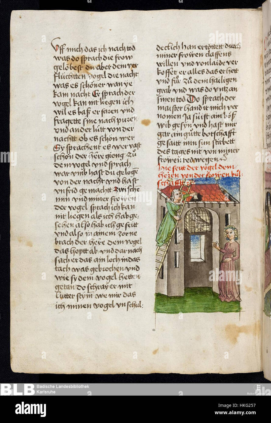 The *Gesta Romanorum* manuscript, seen here on folio 22v, is a medieval ...