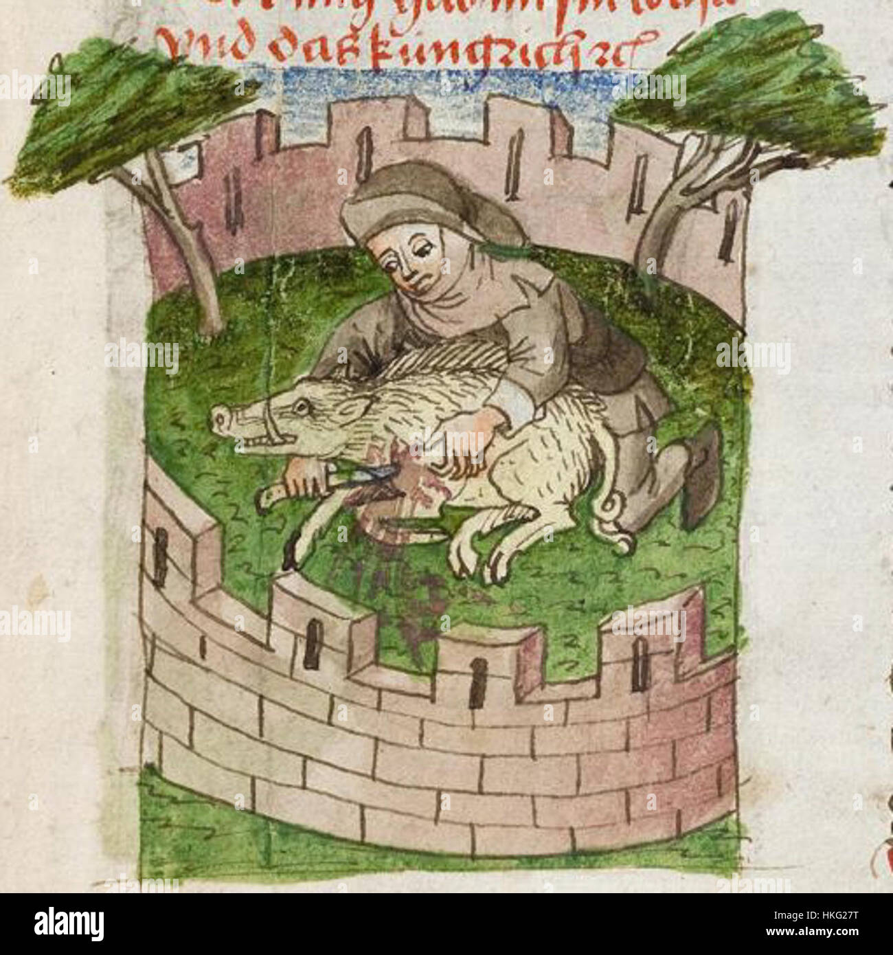 This is an illustration from the *Gesta Romanorum*, a medieval ...