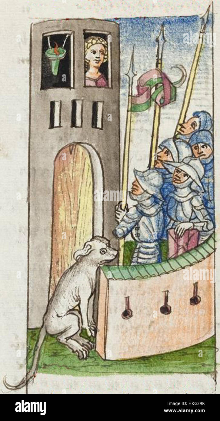 This artwork from the *Gesta Romanorum* collection, located in ...