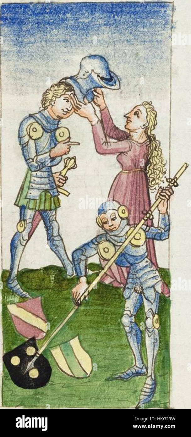 This illuminated manuscript, the 'Gesta Romanorum,' is a medieval ...