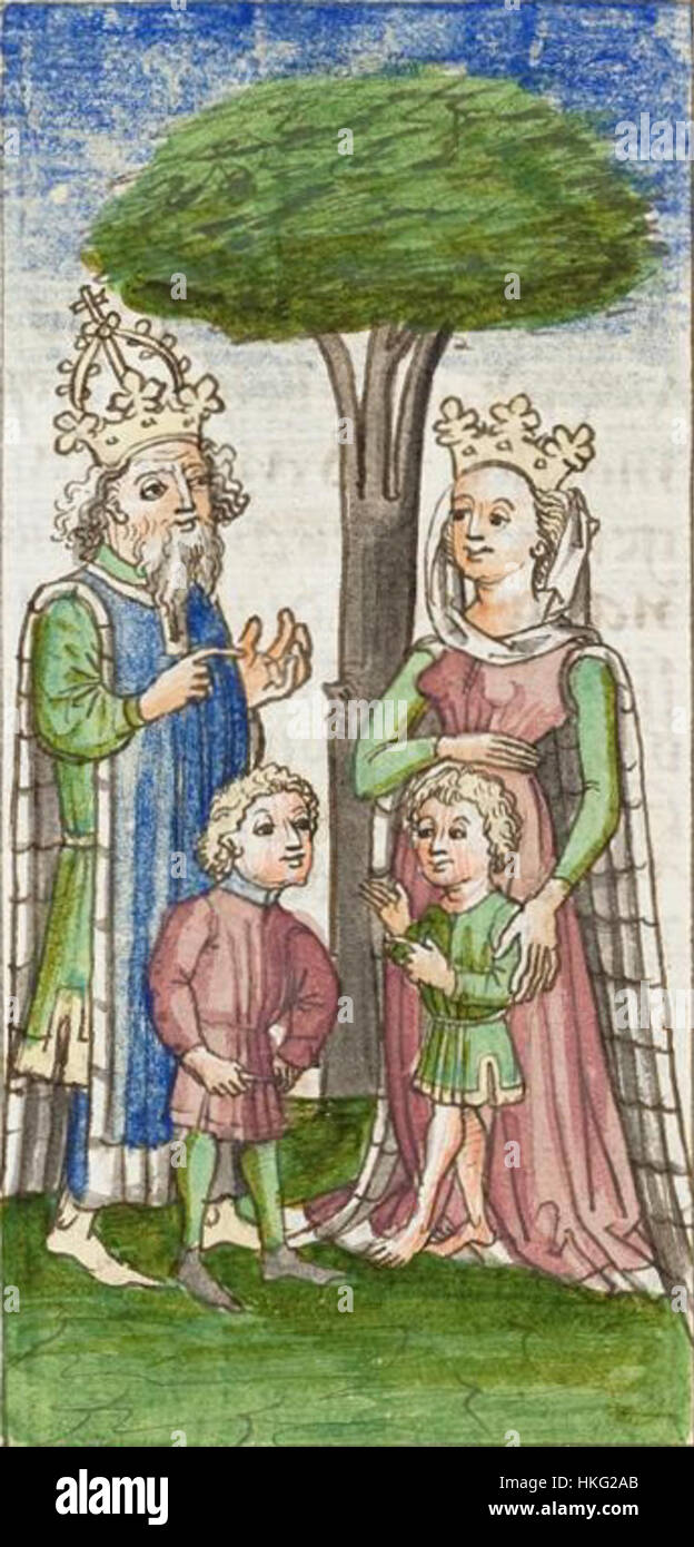 This image from the 'Gesta Romanorum' manuscript, housed in ...