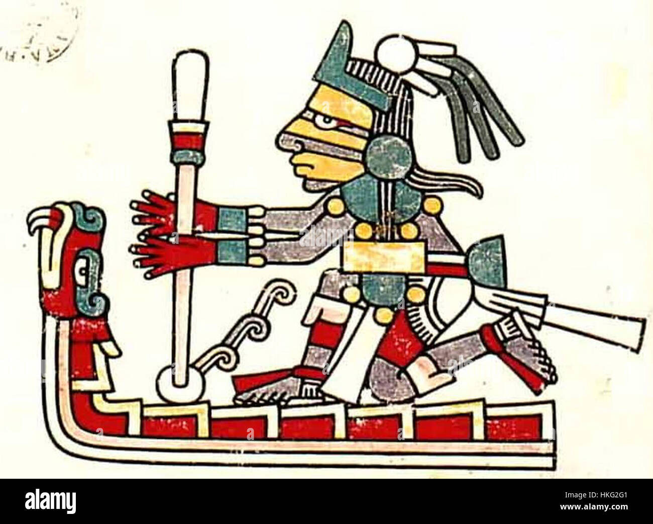 The detail from Codex Laud (p. 8) shows the Mixtec people using an ...