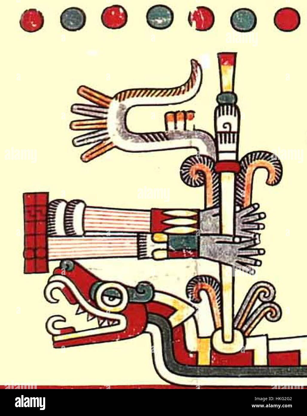 This detail from the Codex Laud, a pre-Columbian Mexican manuscript ...
