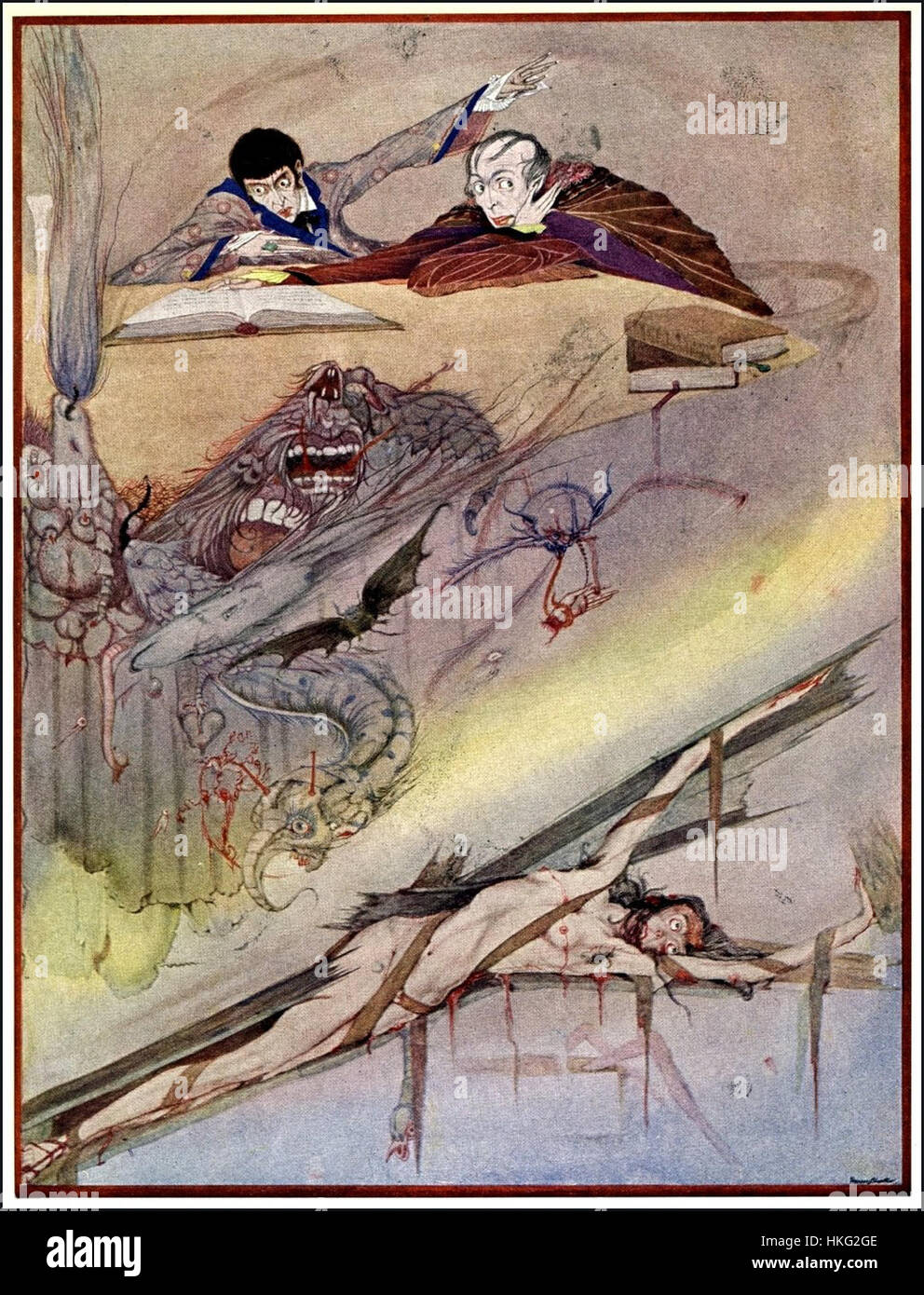 Harry Clarkeâ€™s 'The Fall of the House of Usher' illustrates a scene ...