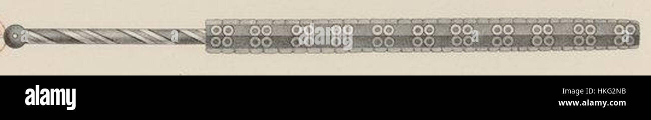 This high-definition image depicts the Macuahuitl, a traditional ...