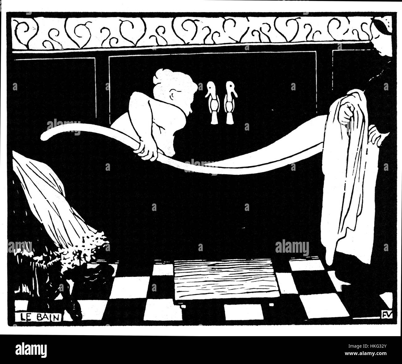 'Le Bain' (1894) by artist Jean Metzinger, a leading figure in the ...