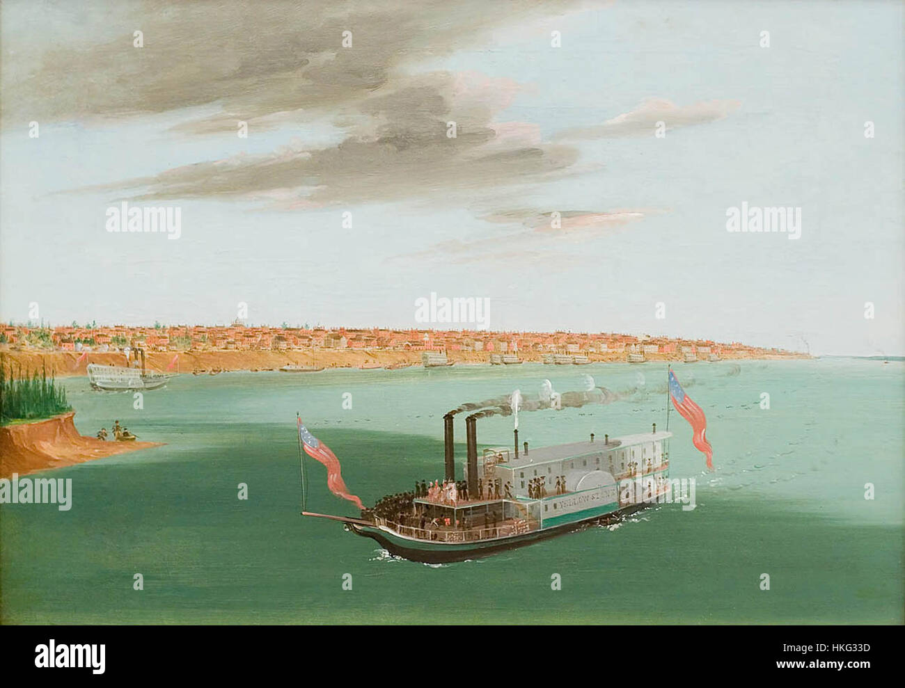 This painting by George Catlin, titled *Yellow Stone at St. Louis ...