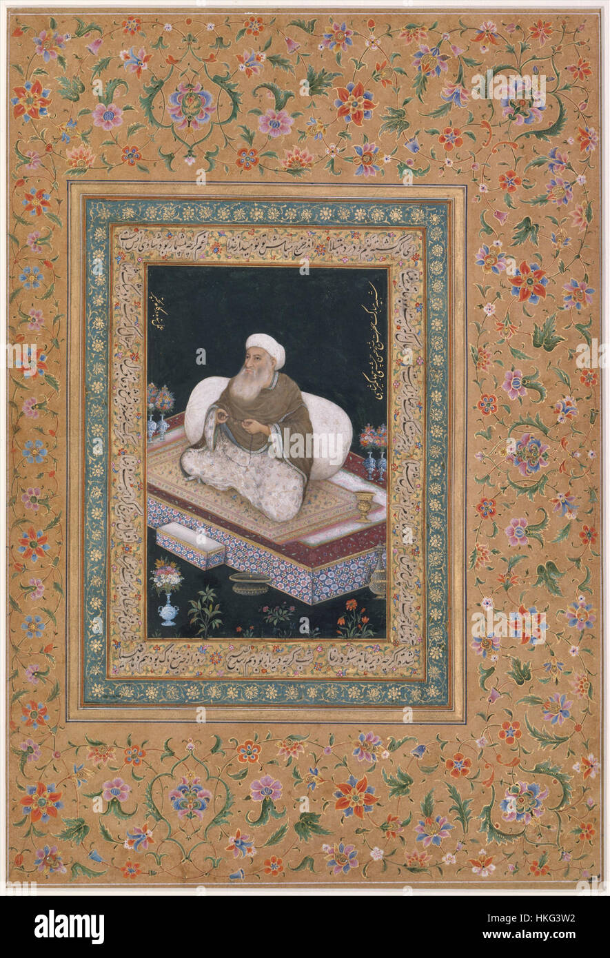 An artwork titled 'Mansur 19,' featuring a historical painting. The ...