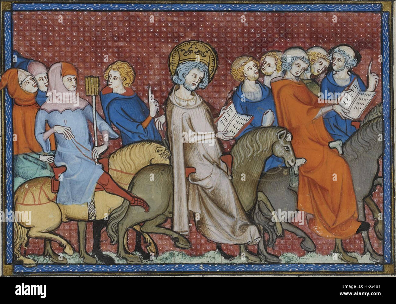 This painting of King Louis IX of France portrays the medieval monarch ...