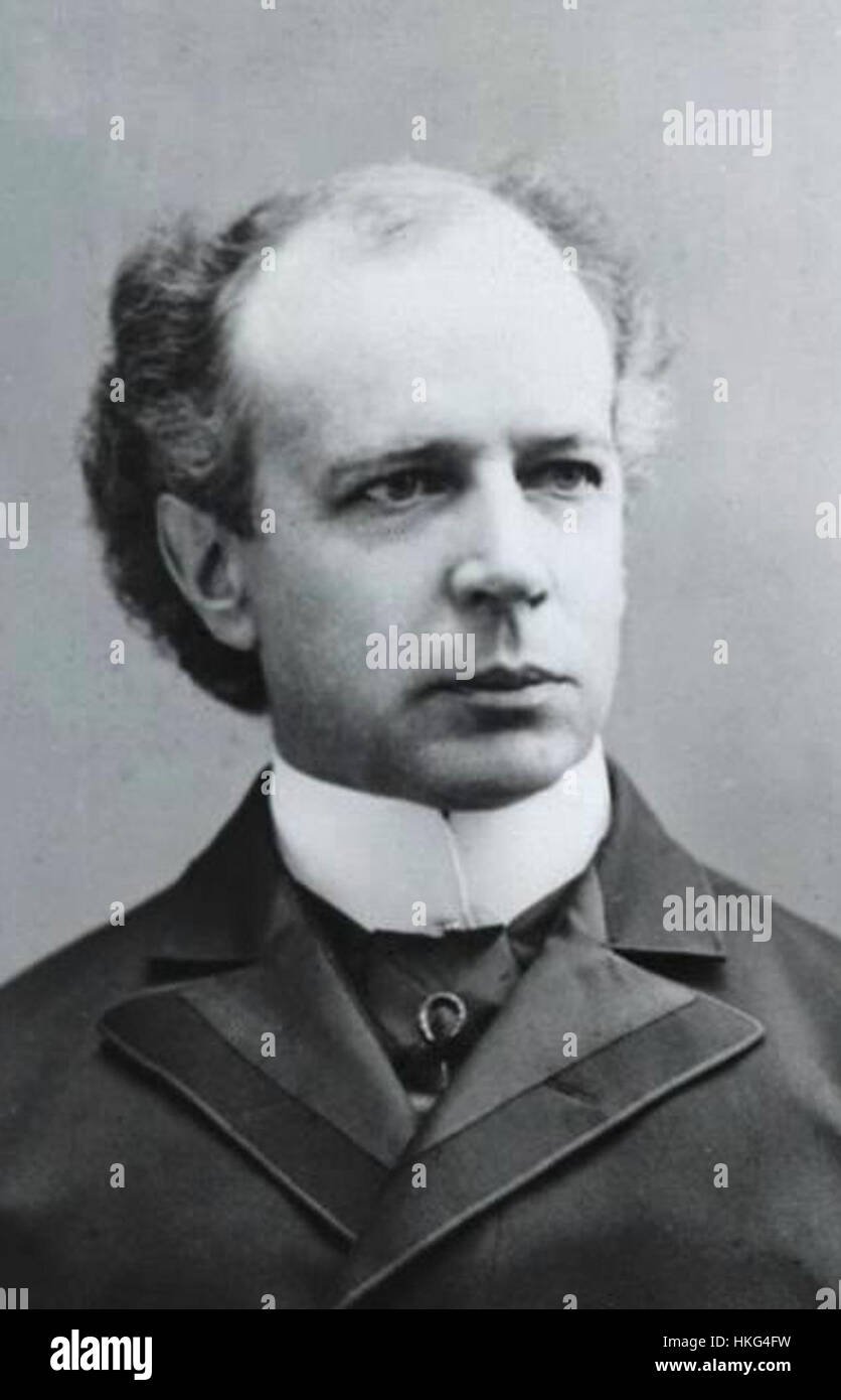 This cropped portrait of Wilfrid Laurier, taken in 1890, depicts the ...