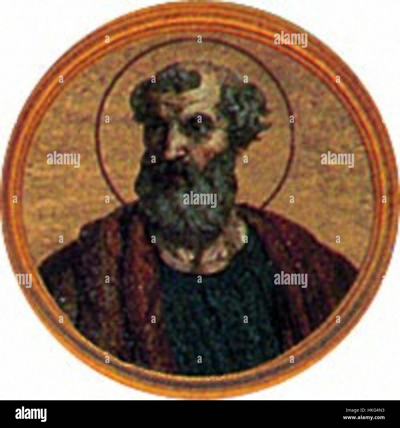 Pius I, a pope of the early Christian church, is depicted in this ...