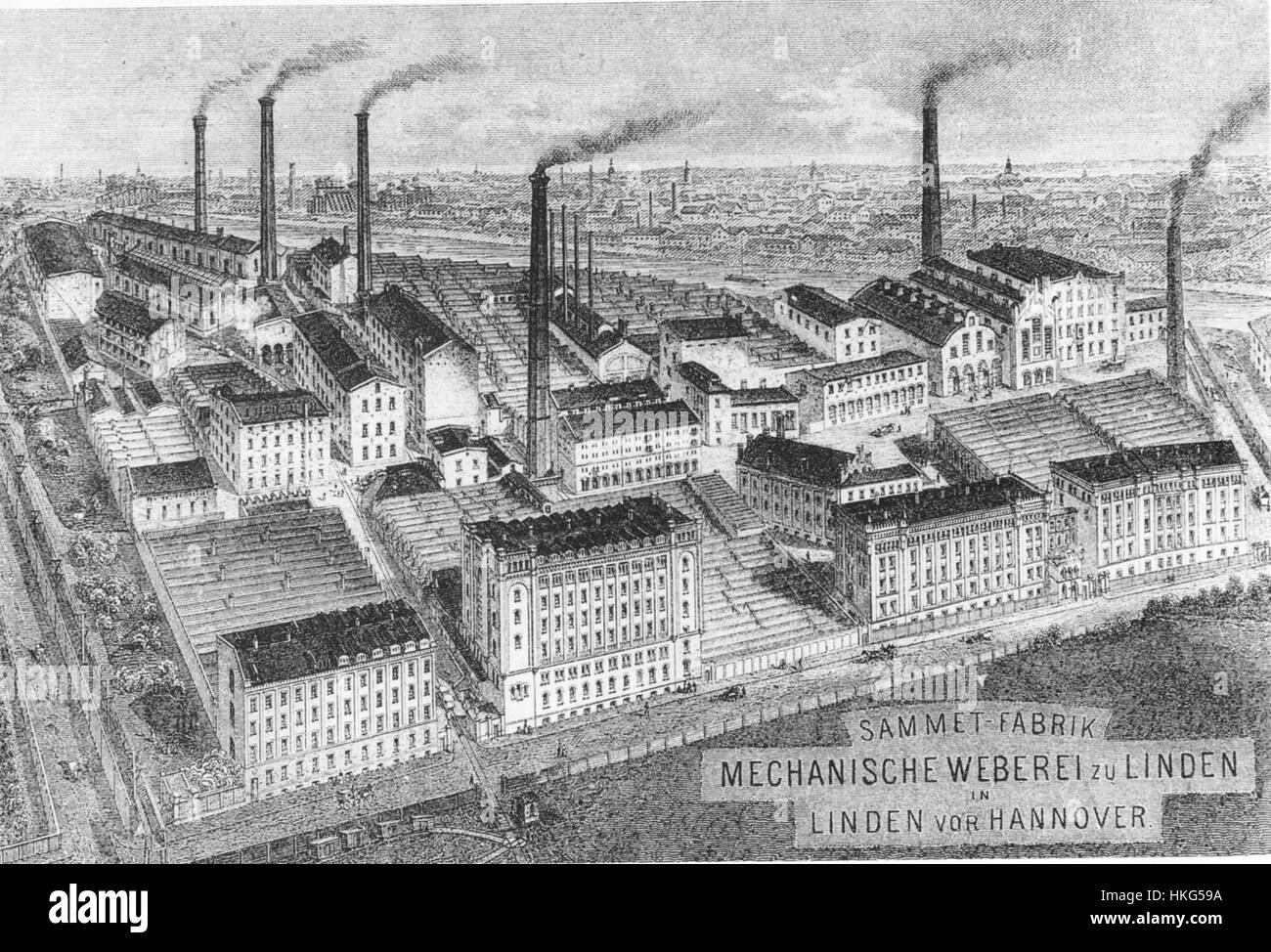 This 19th-century engraving depicts the mechanical weaving factory in ...