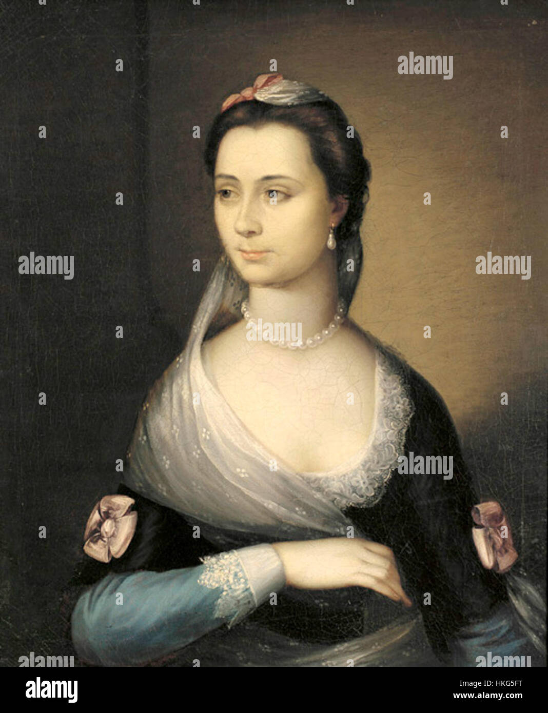 This portrait of Elizabeth Shewell, painted by Benjamin West, captures ...