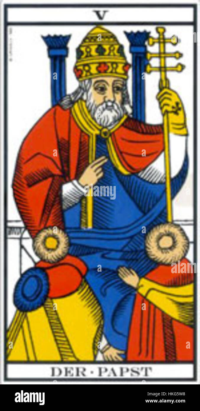 A classic painting titled 'Der Papst' (The Pope), depicting a pope in ...