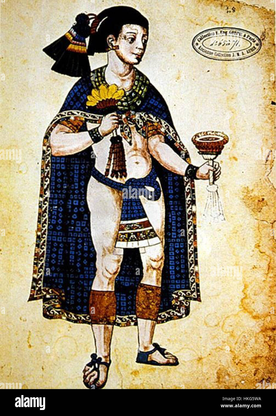 This artwork is a cropped image of Nezahualpiltzintli, a historical ...