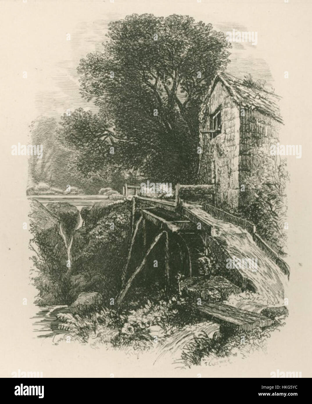 'The Overshot Mill' by Thomas Creswick, created in 1857, is a detailed ...