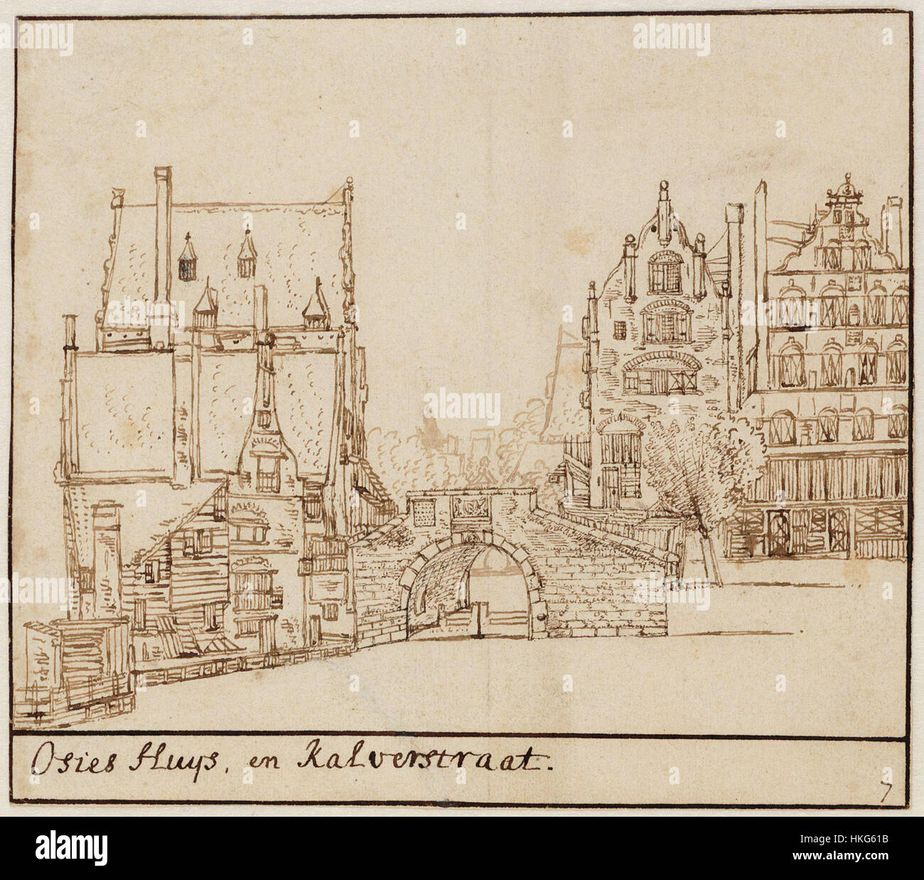 A photograph capturing the Grimnessesluis, a historic lock in Amsterdam ...