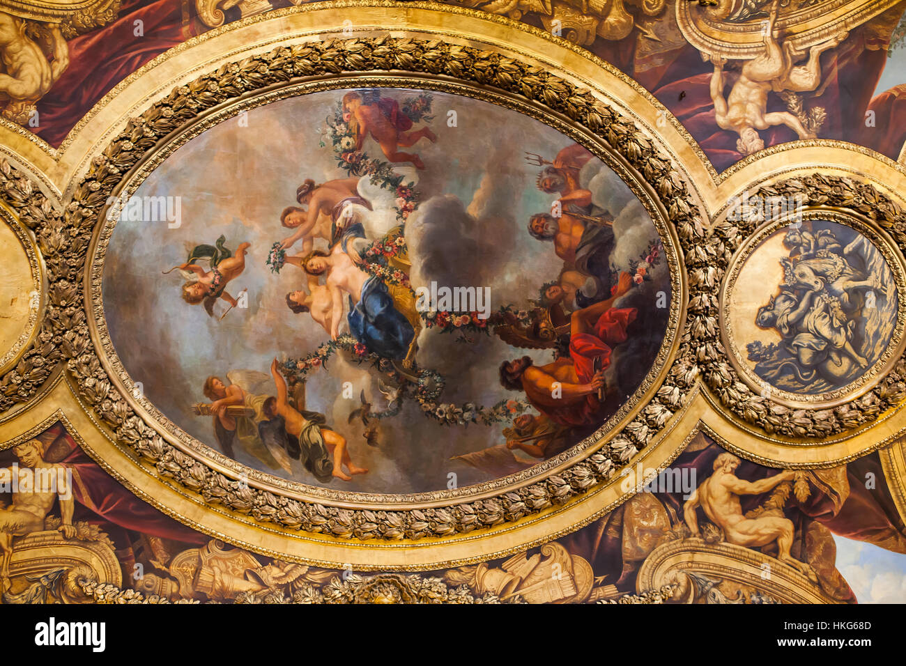 VERSAILLES FRANCE JULY 06 : Interiors, architectural details an ...
