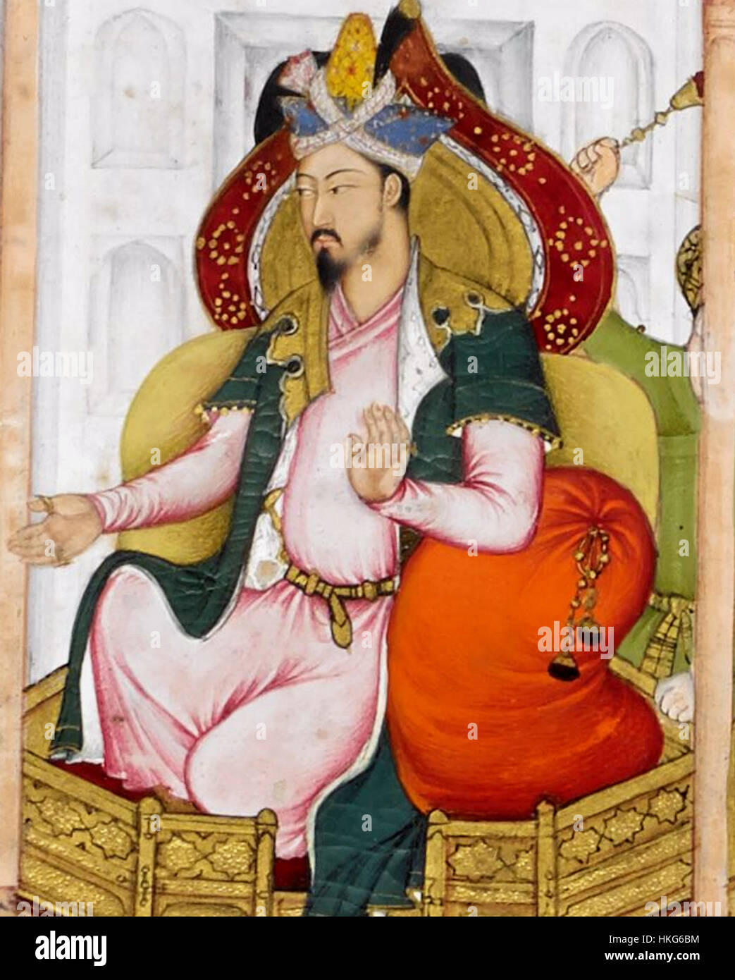 Darbar of Humayun, detail, Humayun. Akbarnama, 1602 4, British Library ...