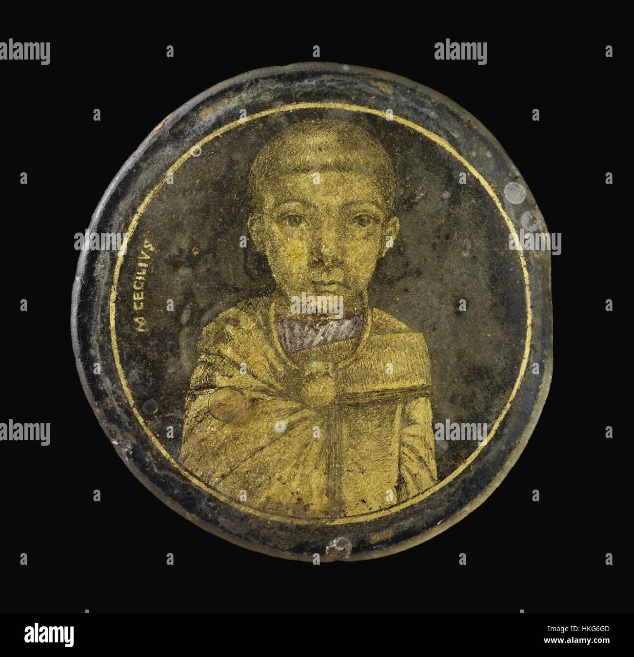 The 'Fake Gold Glass Portrait,' housed at the British Museum (OA.10900 ...