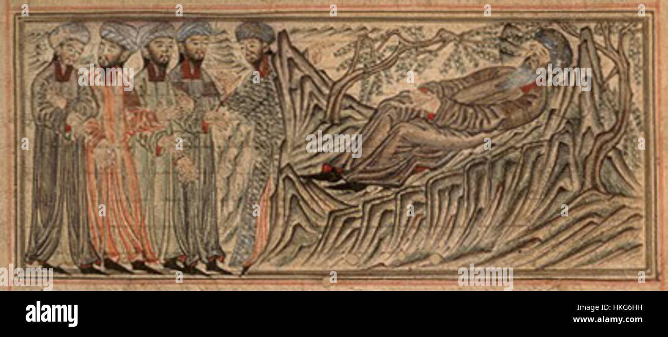 This painting depicts Moses on his deathbed, reflecting on his life and ...