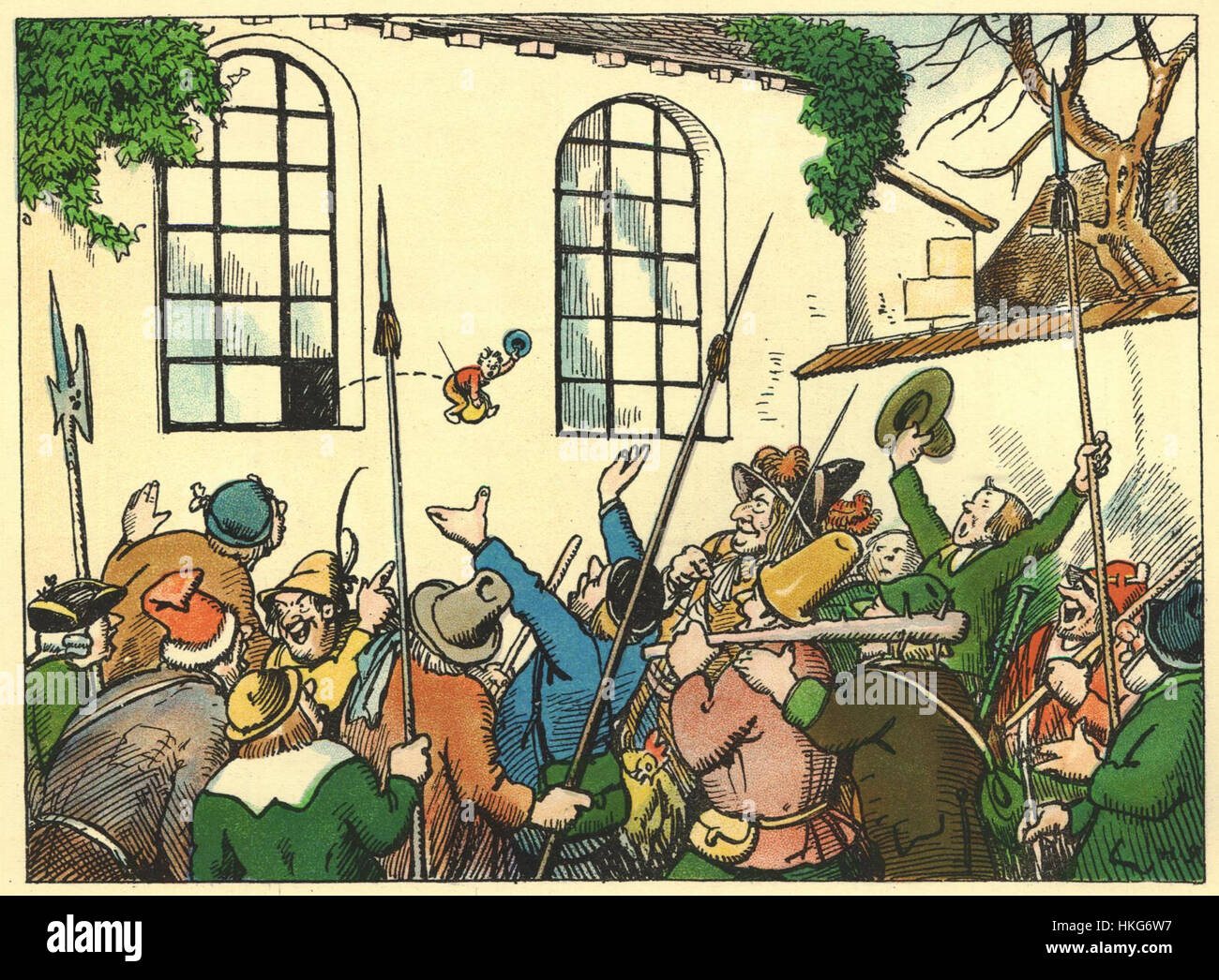 'Le voyage du petit poucet 08' is a painting illustrating a scene from ...