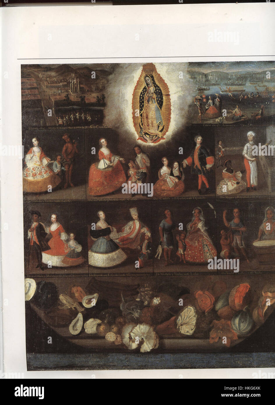 A casta painting by Luis de Mena from the 18th century, portraying the ...