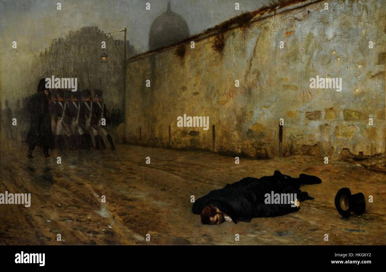 'The Execution of Marshal Ney' captures the dramatic moment of Marshal ...