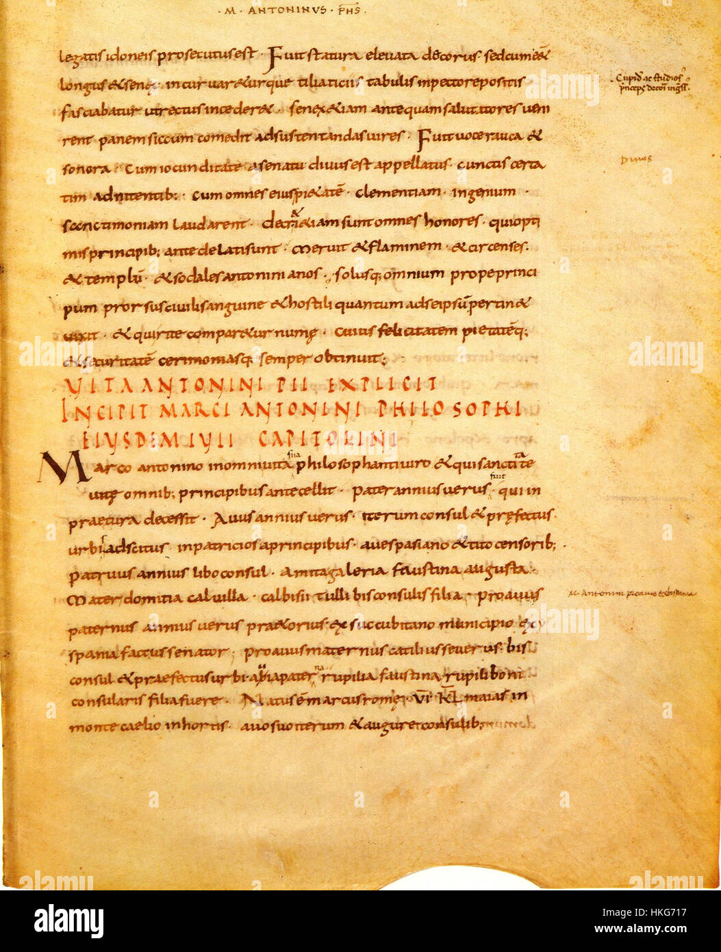 The 'Historia Augusta' manuscript, housed in the Vatican Palatine ...
