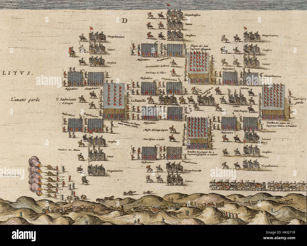 *Terciosmarchando* depicts a group of soldiers marching in formation ...