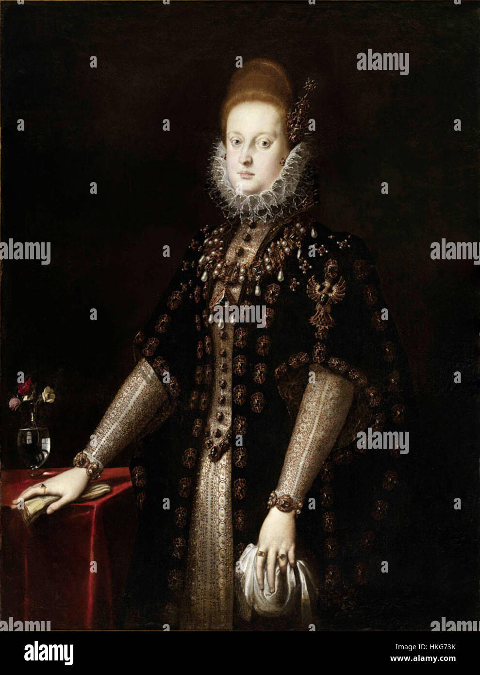 This 1593 portrait by Jacopo Ligozzi depicts Margarida Gonzaga ...
