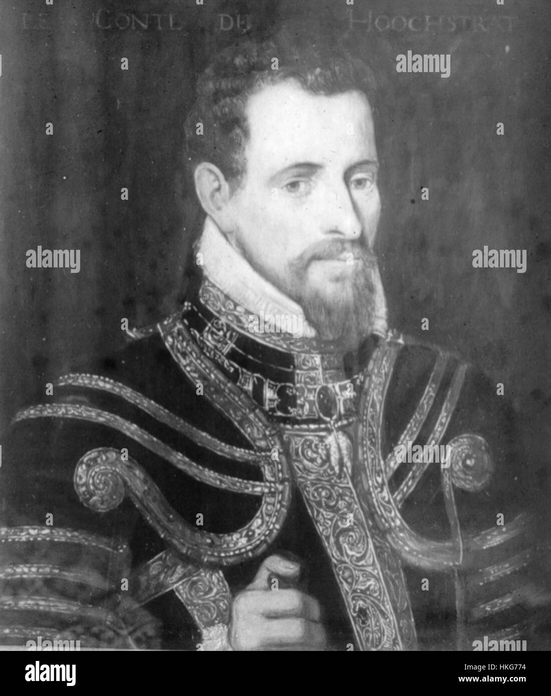 A portrait of Antoine II de Lalaing, depicting him in a regal pose ...