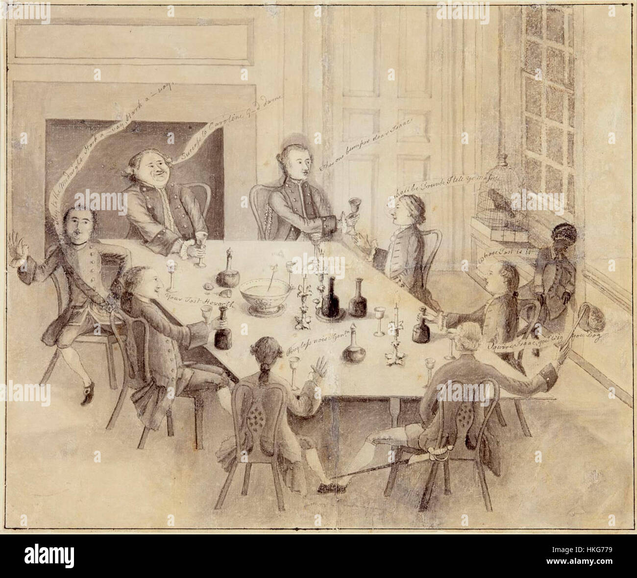 A historical portrait featuring Mr. Peter Manigault and his friends ...