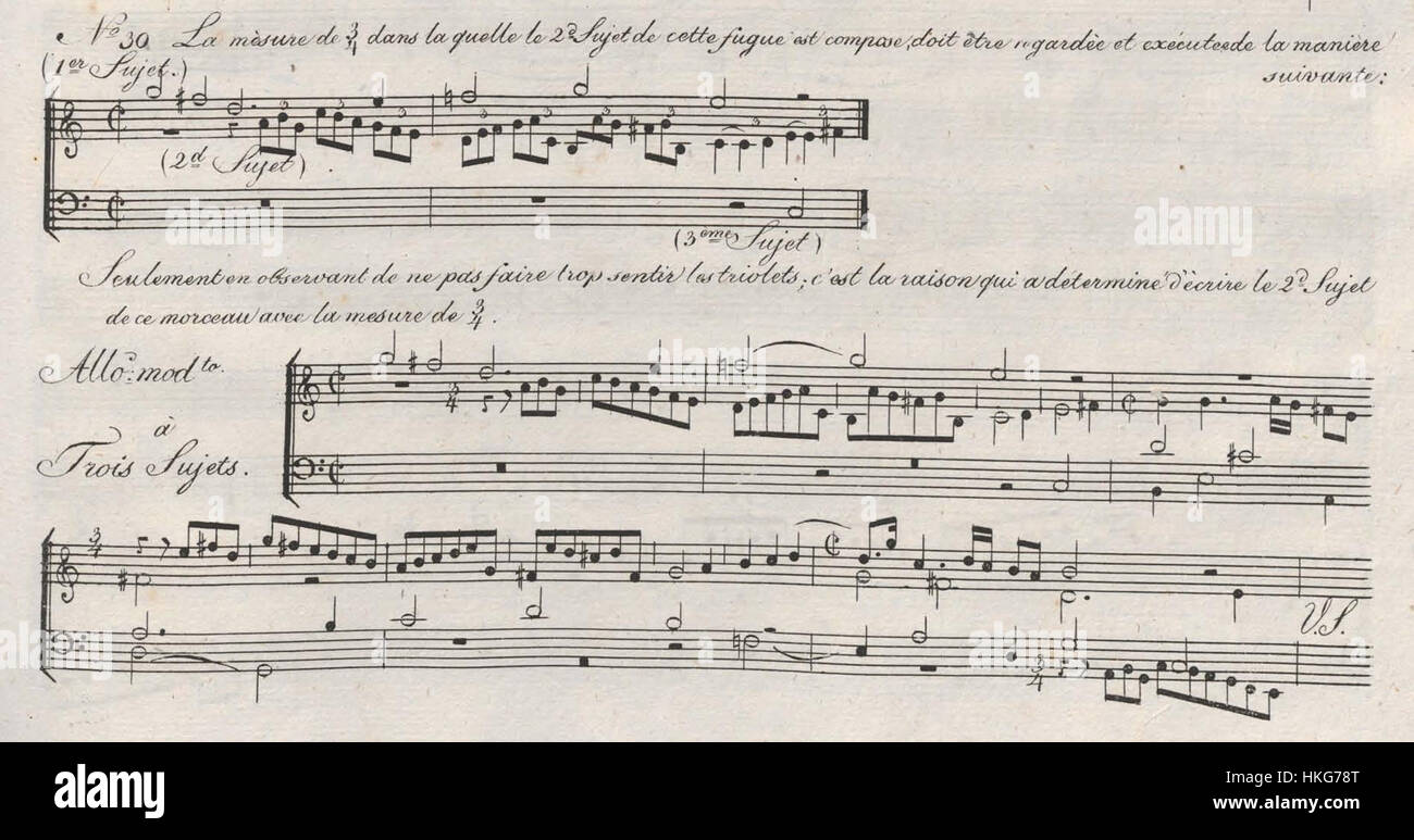 A facsimile of the opening of Fugue No. 30 by Anton Reicha, a renowned ...