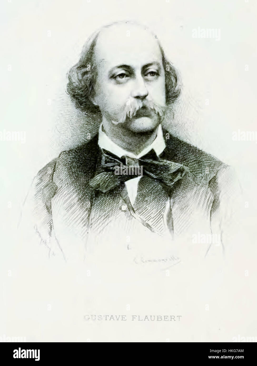 An illustration from 'Souvenirs sur Gustave Flaubert' depicting aspects ...