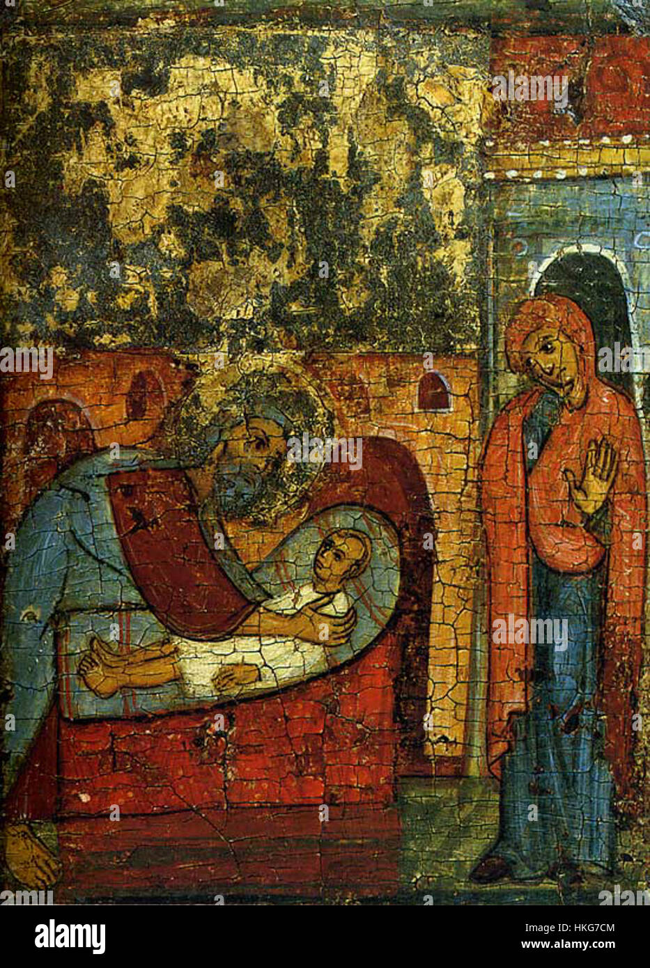 A depiction of the biblical prophet Elijah in the desert, reflecting ...