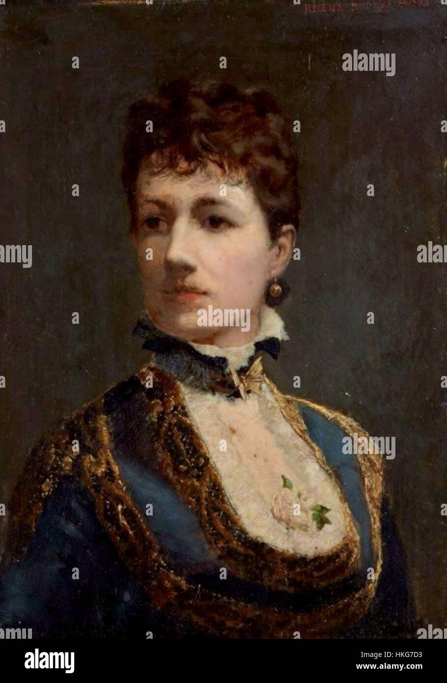 This portrait depicts Helena Modrzejewska, a celebrated Polish actress ...