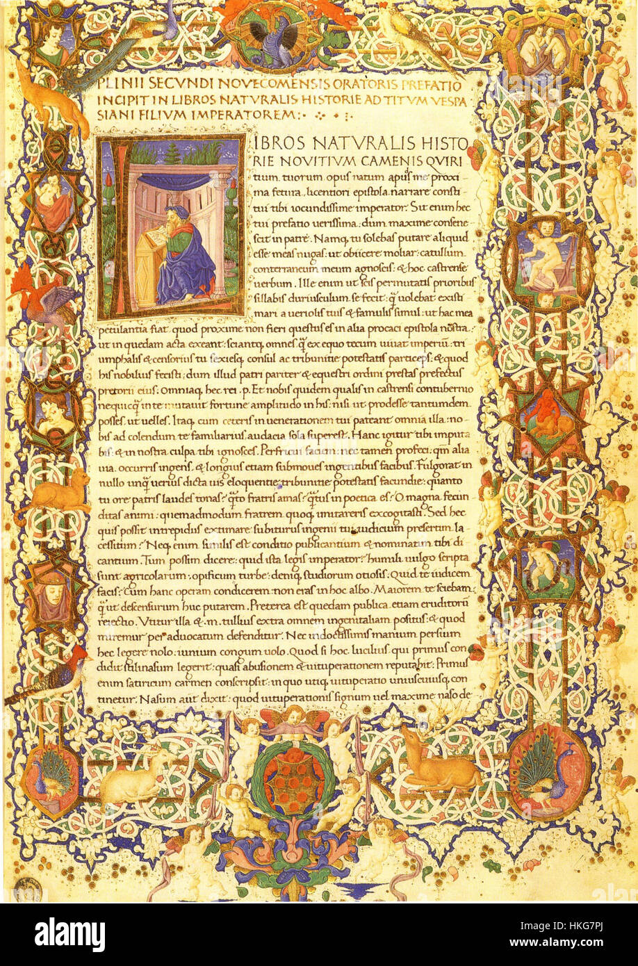 The 'Natural History' manuscript by Pliny the Elder, housed in Florence ...