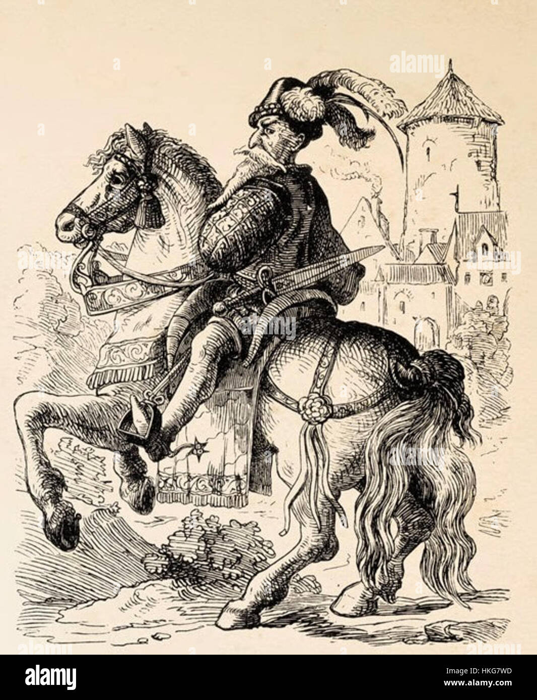 This artwork, 'Ritter Blaubart', is a representation of the German ...