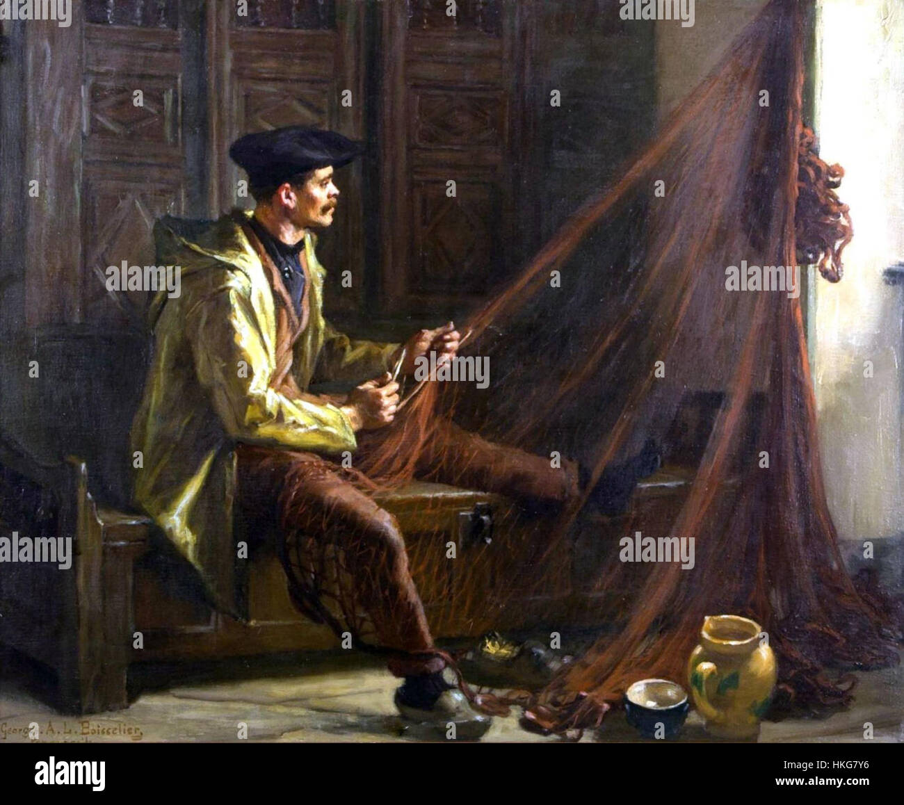 *Le Ravaudeur de Filets* (The Net Mender) is a depiction of a fisherman ...