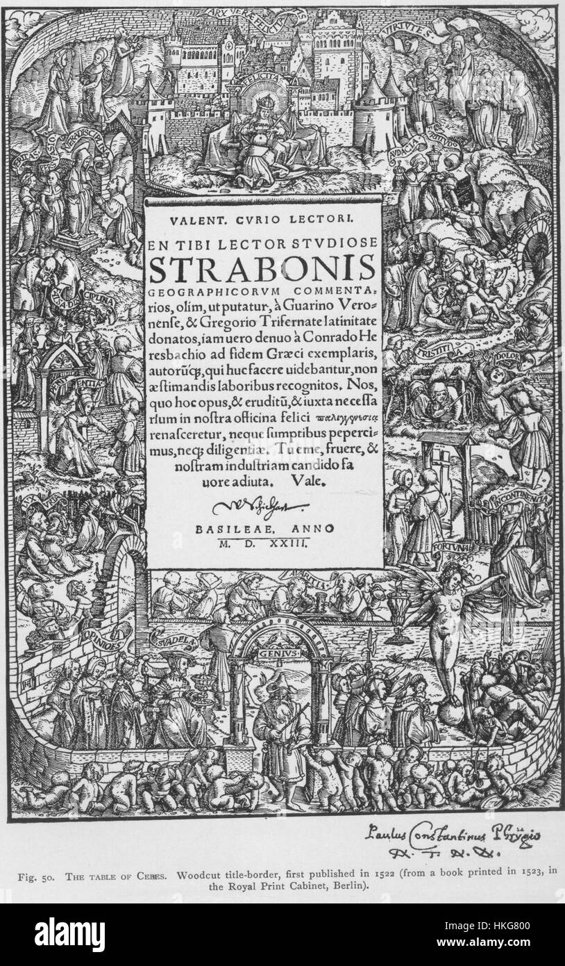 'Table of Cebes' is a famous drawing by Hans Holbein the Younger ...