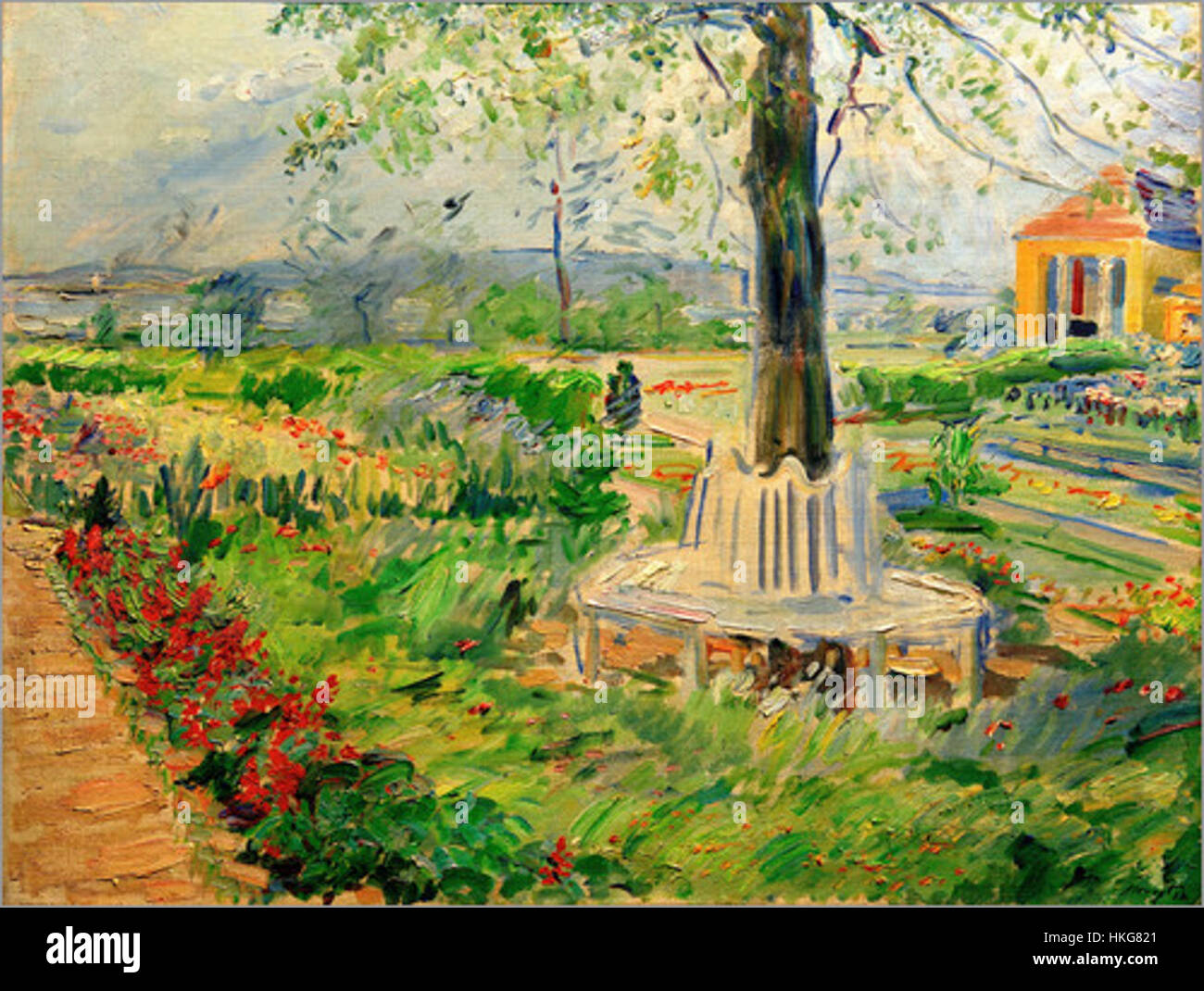 Max Slevogt's painting *Garten in Neu Kladow* captures the tranquil ...