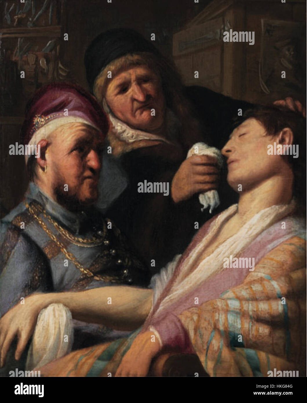 'The Smell' is an oil painting by the Dutch master Rembrandt Harmensz ...