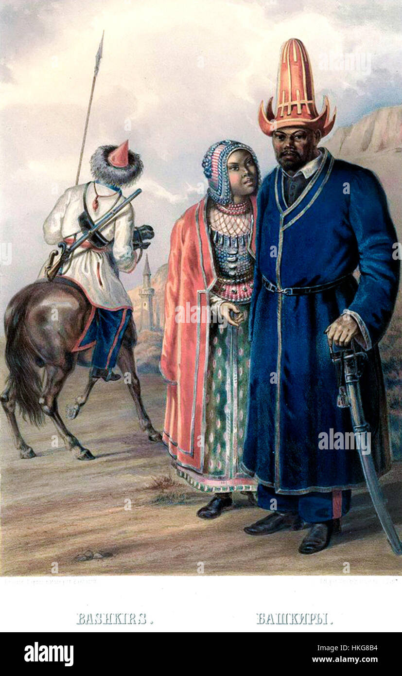 The 1862 artwork depicting the Bashkir people reflects the cultural and ...