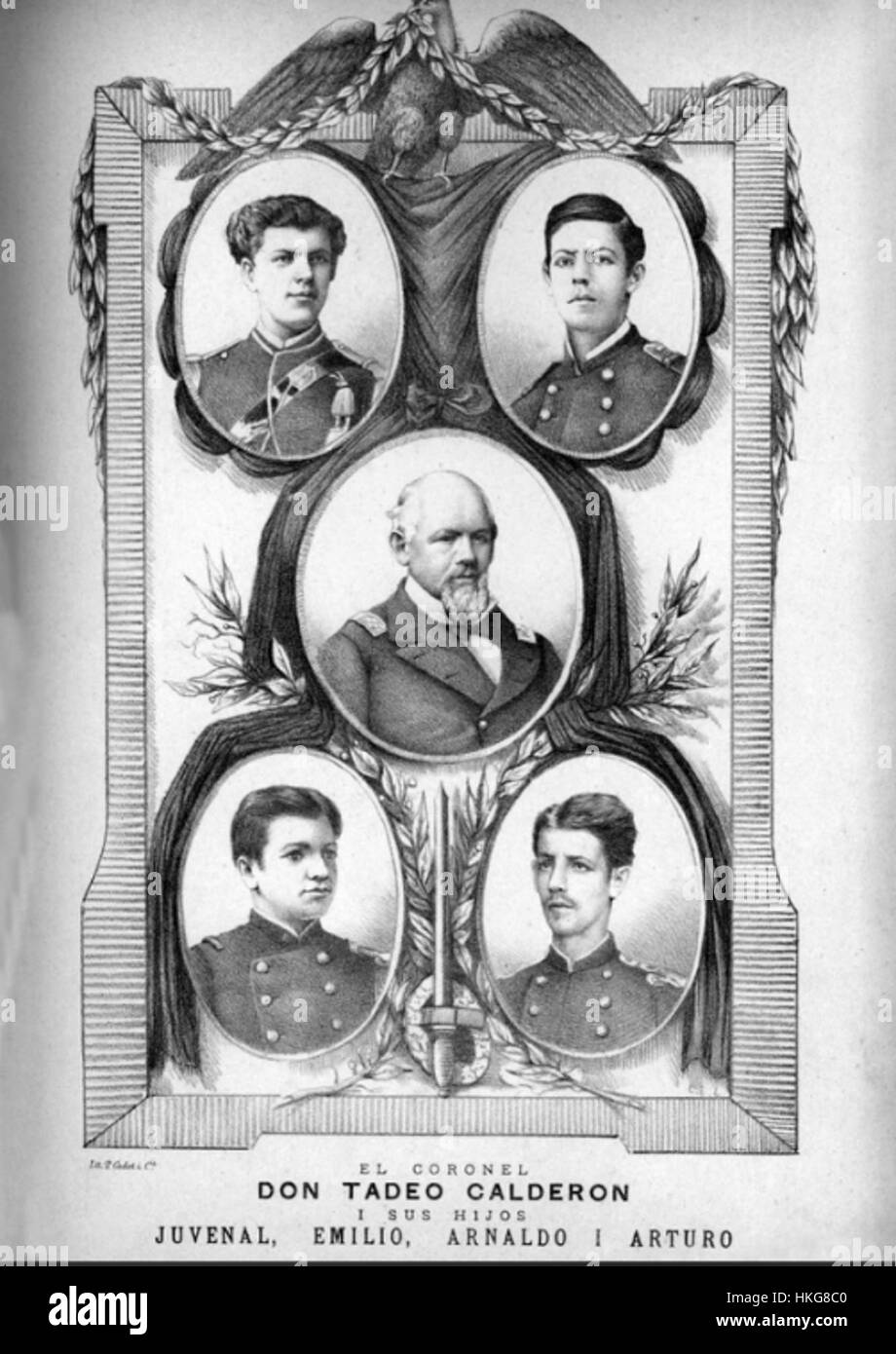 'Los cuatro calderon' is a painting that captures a pivotal moment from ...